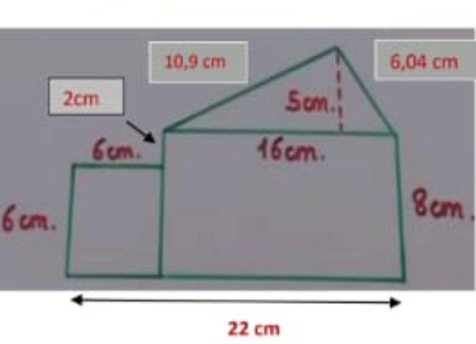 The image shows a composite shape with the | StudyX