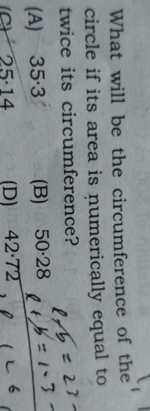 What will be the circumference of the circle | StudyX