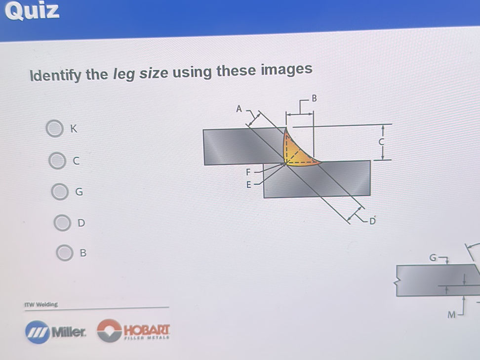 Identify the leg size using these images K | StudyX