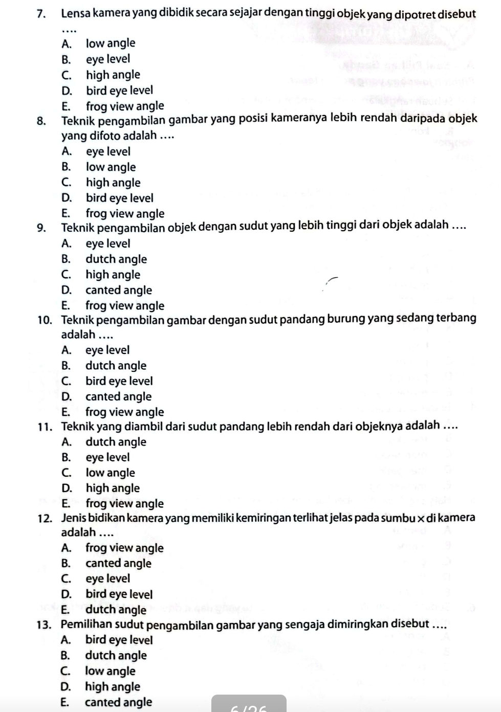 7. Lensa kamera yang dibidik secara sejajar | StudyX