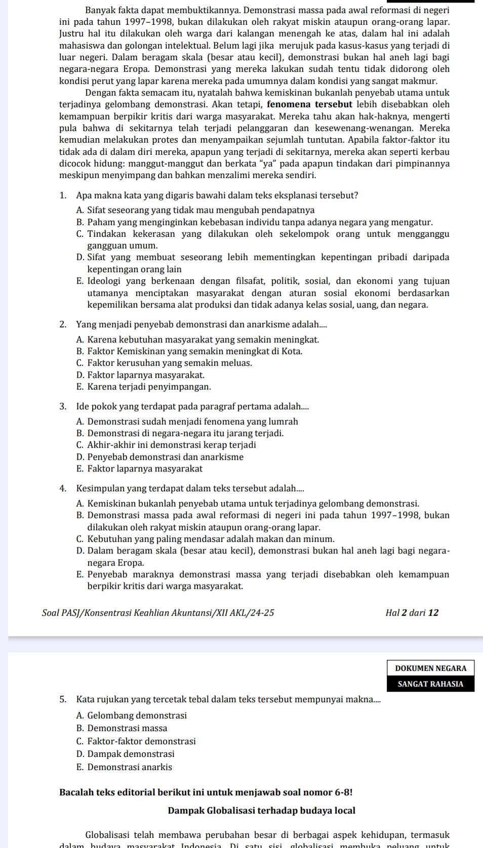 1. Apa makna kata yang digaris bawahi dalam | StudyX
