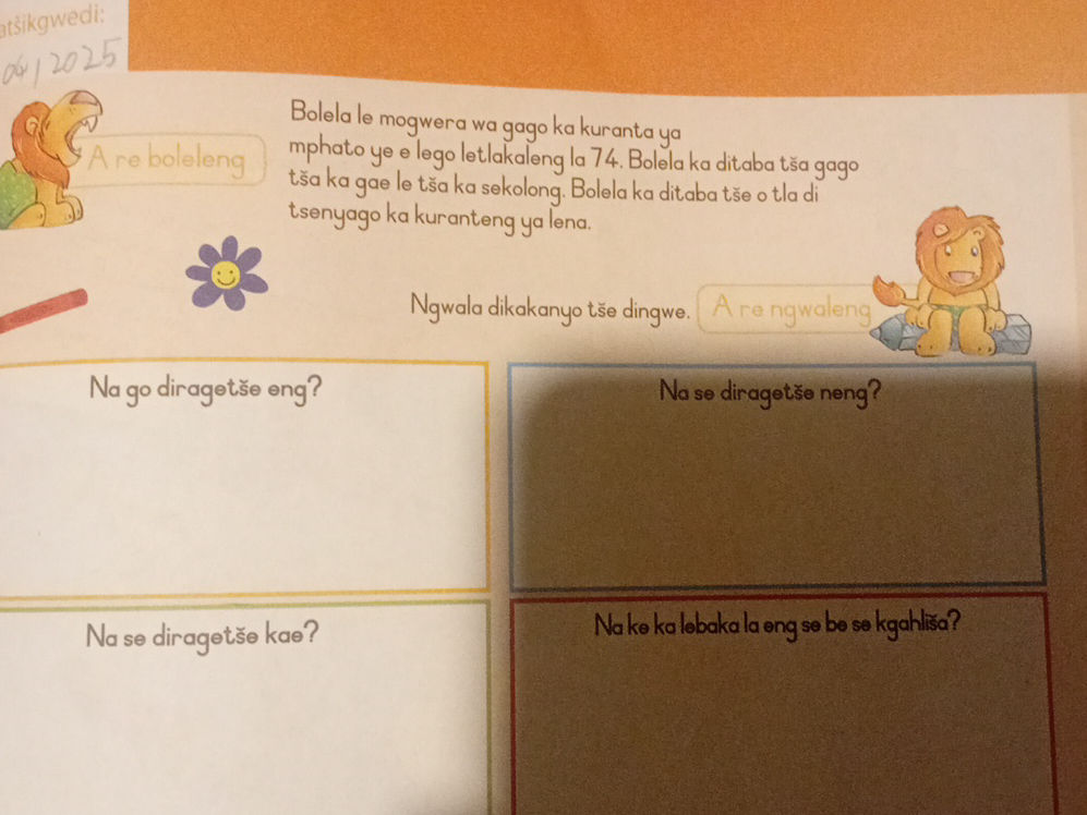 Bolela le mogwera wa gago ka kuranta ya | StudyX