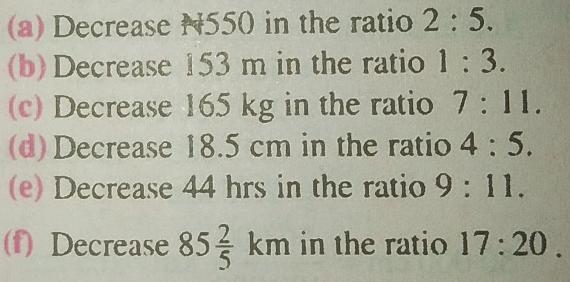 (a) Decrease N550 in the ratio 2 : 5. (b) | StudyX