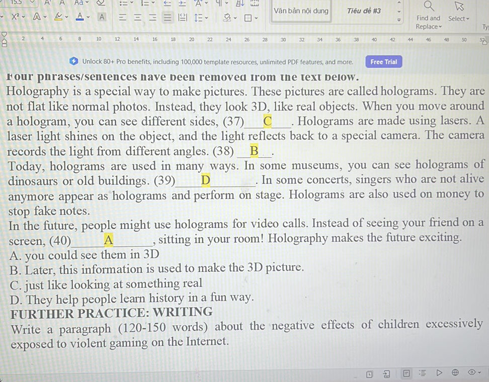 Holography is a special way to make | StudyX