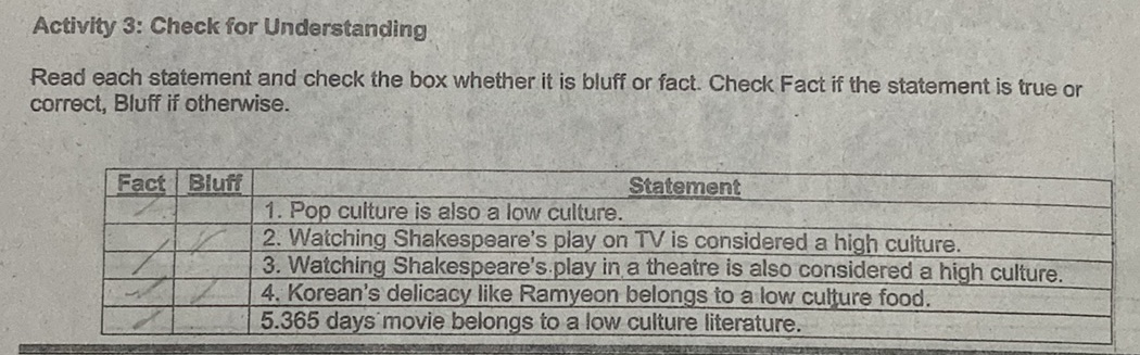 Read each statement and check the box | StudyX