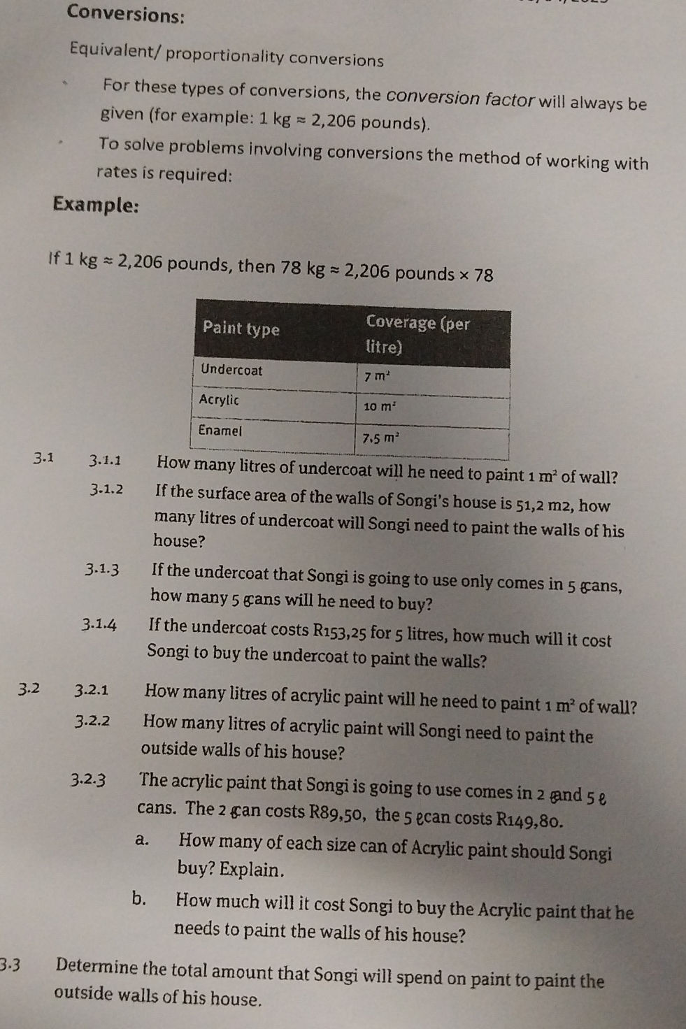 Conversions: Equivalent/proportionality | StudyX