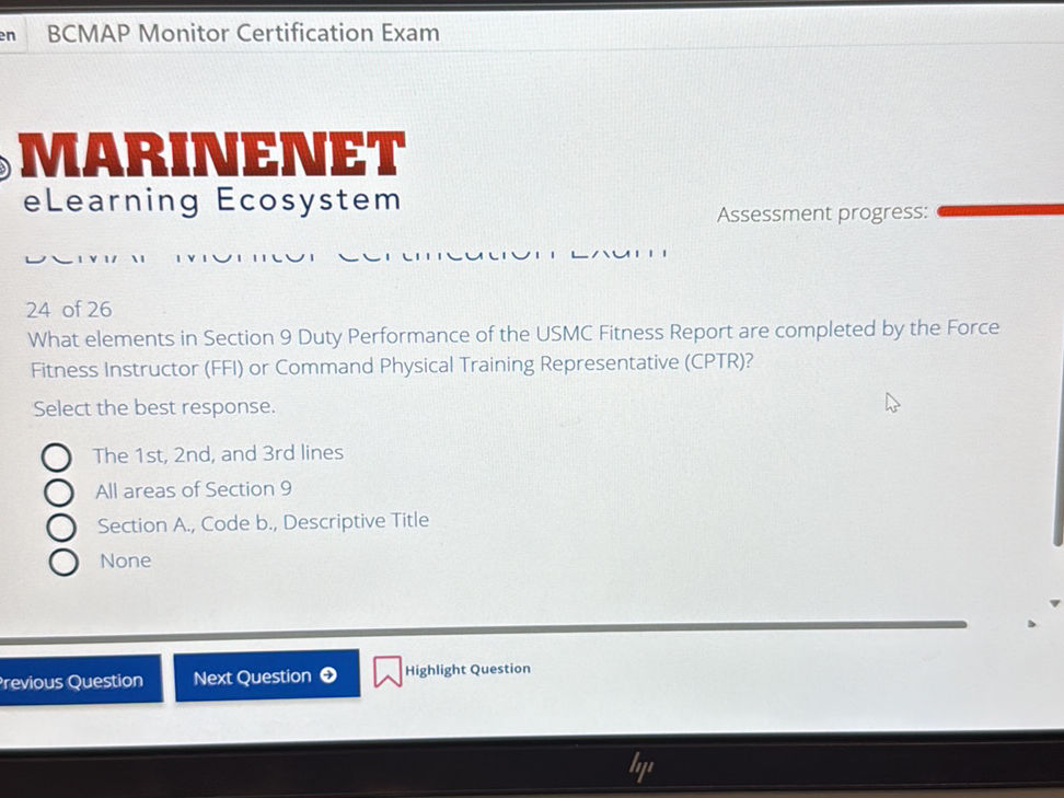 24 of 26 What elements in Section 9 Duty | StudyX