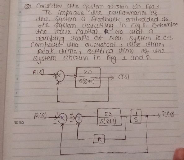 Consider the System shown on Fig 1. To | StudyX