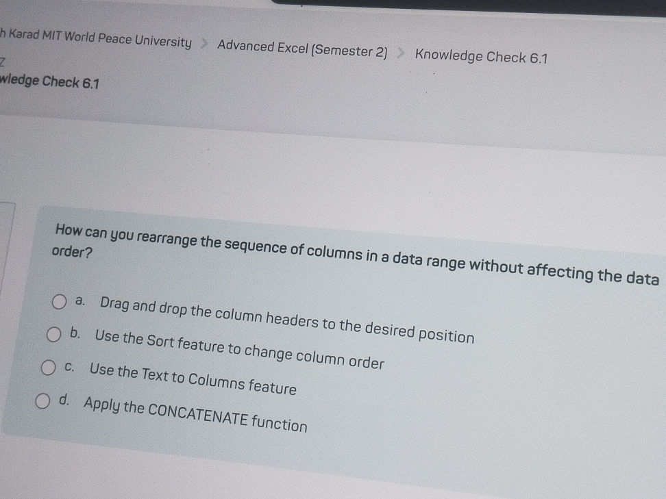 How can you rearrange the sequence of | StudyX