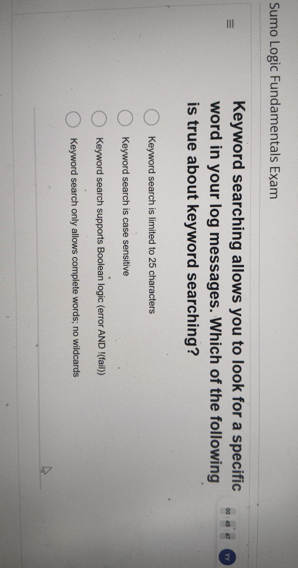 Keyword searching allows you to look for a | StudyX