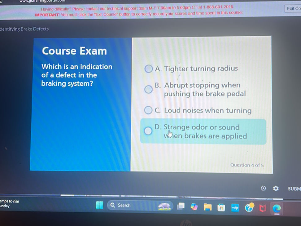 Course Exam Which is an indication of a | StudyX