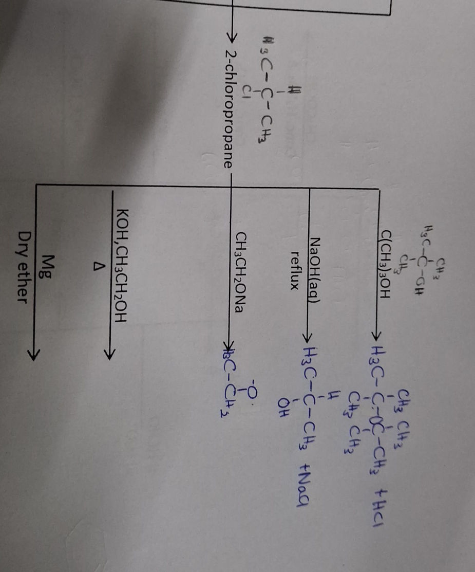 ```latex {c} {CH3-C-CH3} {Cl} | StudyX
