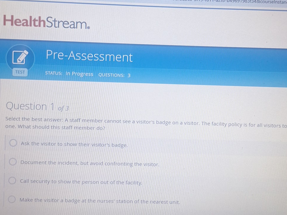 Select the best answer: A staff member | StudyX