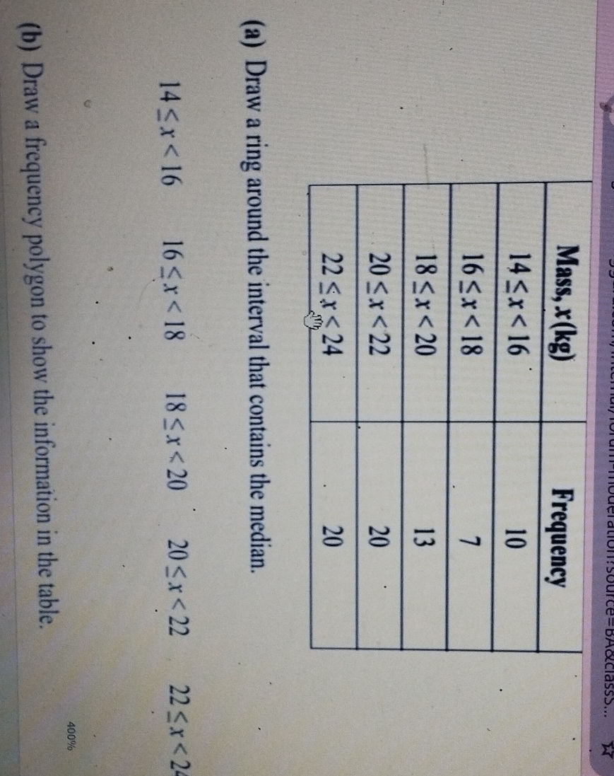 The following table shows the mass of some | StudyX