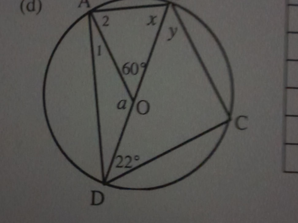 The image shows a circle with several | StudyX