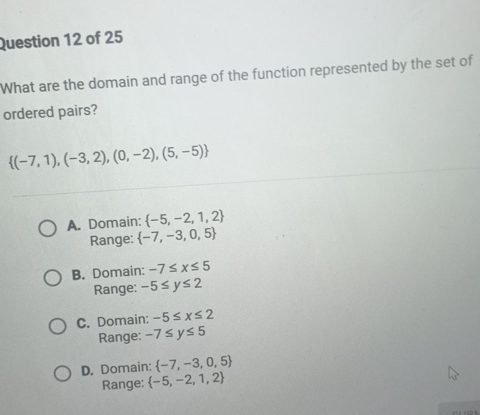 What are the domain and range of the | StudyX