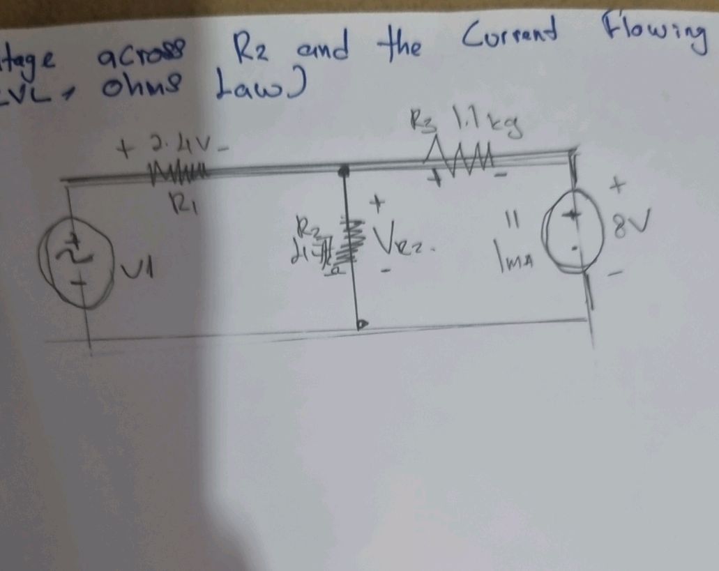 stage across R2 and the Current Flowing EVL, | StudyX