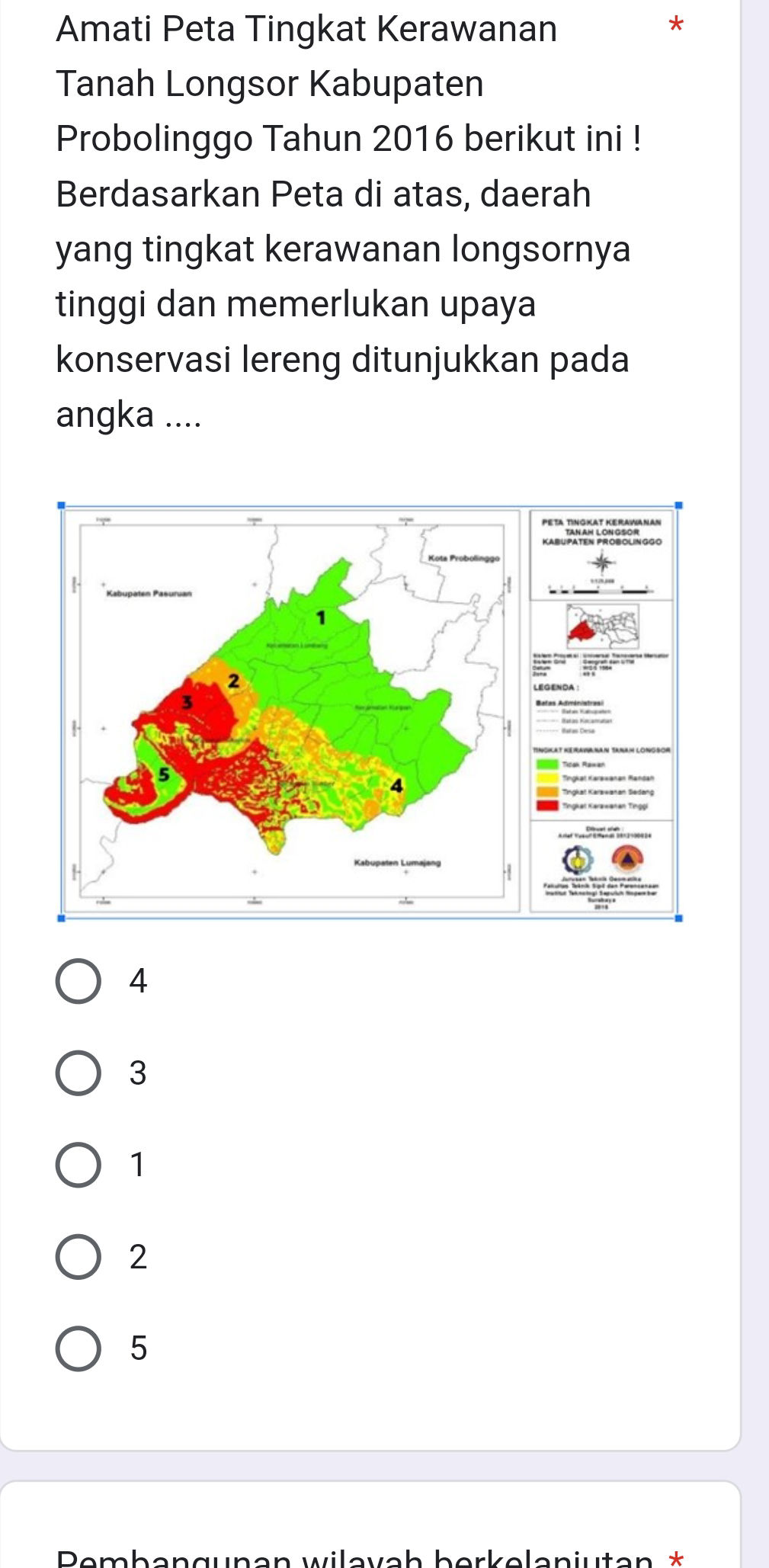 Amati Peta Tingkat Kerawanan Tanah Longsor | StudyX
