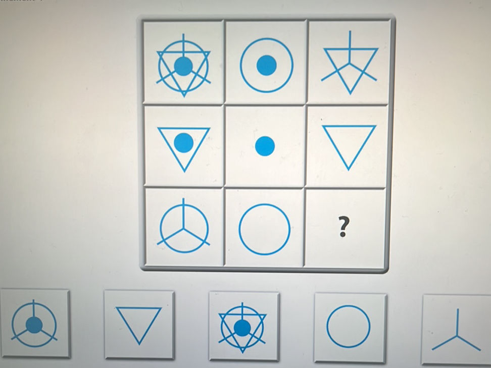 Identify the missing figure in the pattern. | StudyX