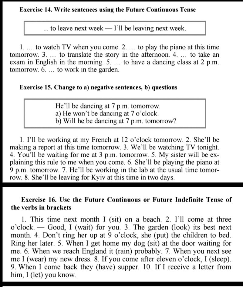 Exercise 14. Write sentences using the | StudyX
