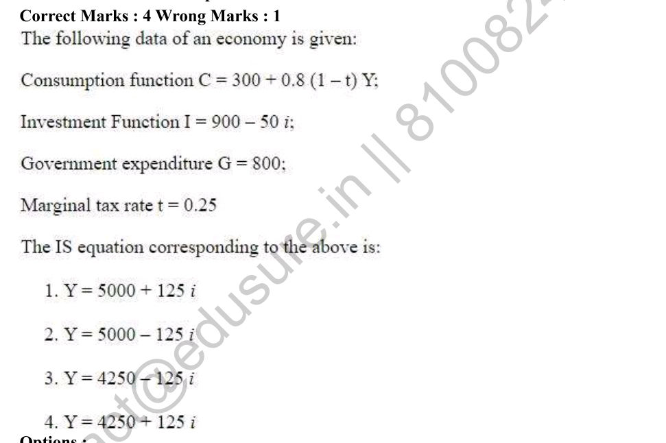 The following data of an economy is given: | StudyX