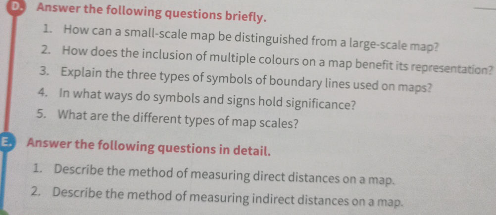 D. Answer the following questions briefly. | StudyX