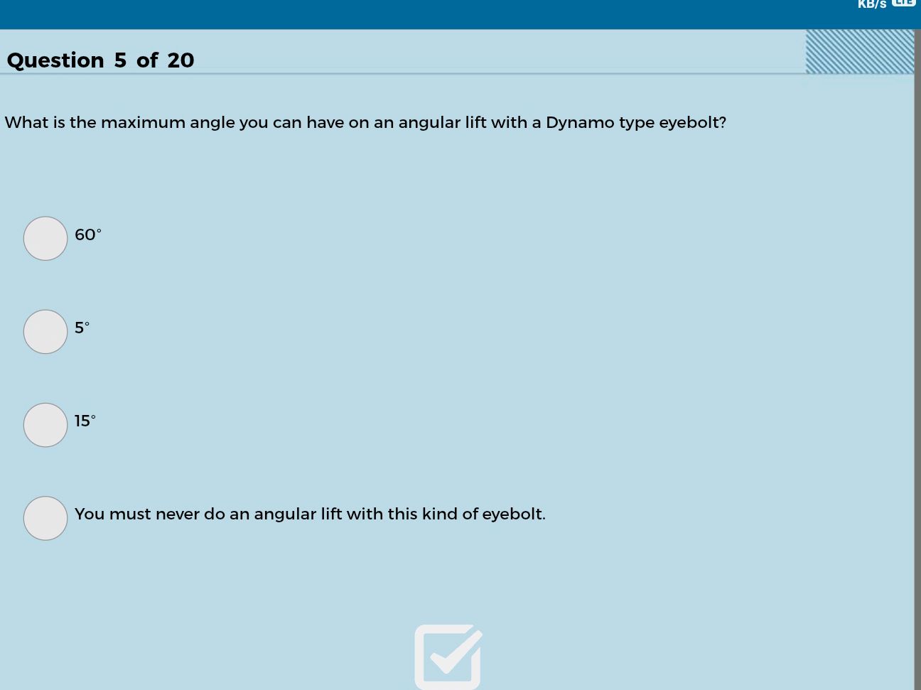 What is the maximum angle you can have on an | StudyX