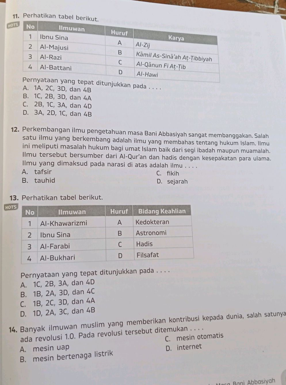 11. Perhatikan tabel berikut. | No | | StudyX