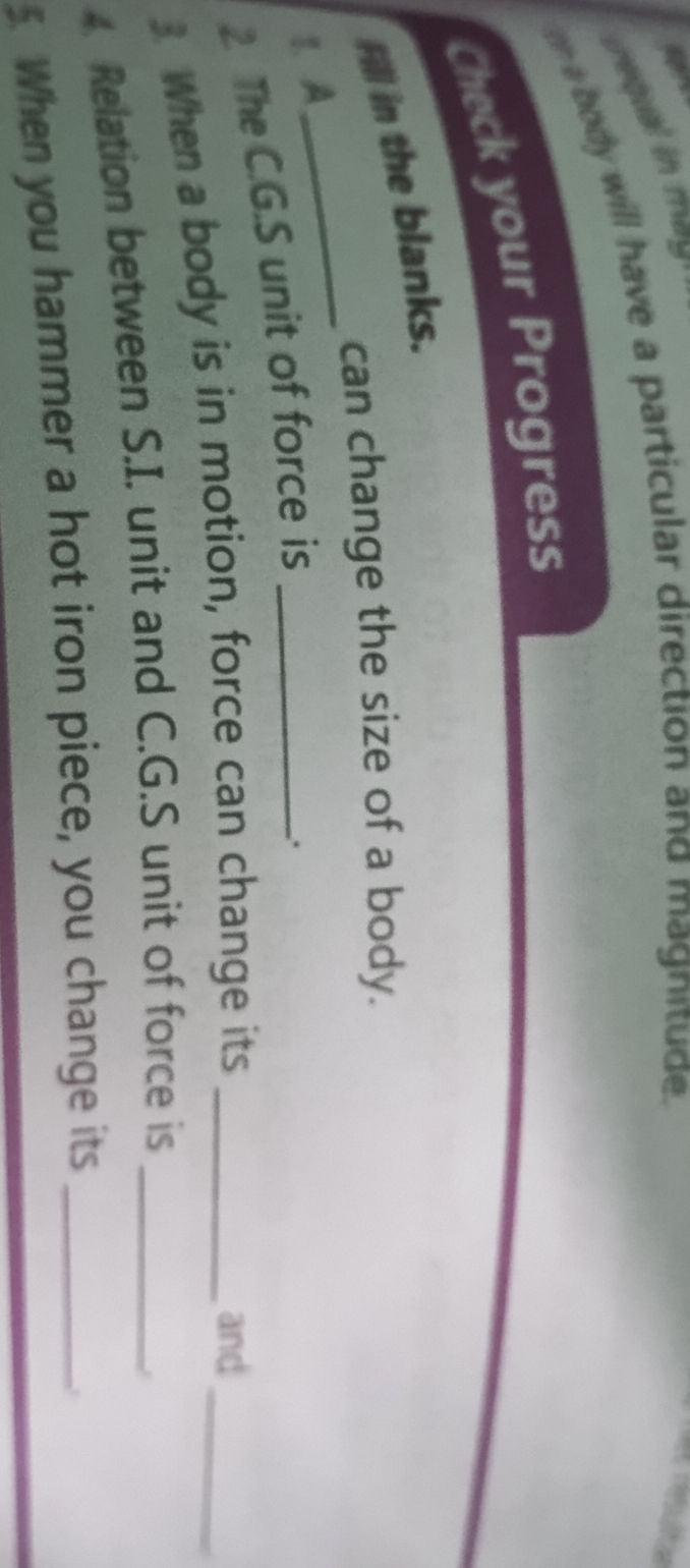 Fill in the blanks. 1. A ______ can change | StudyX