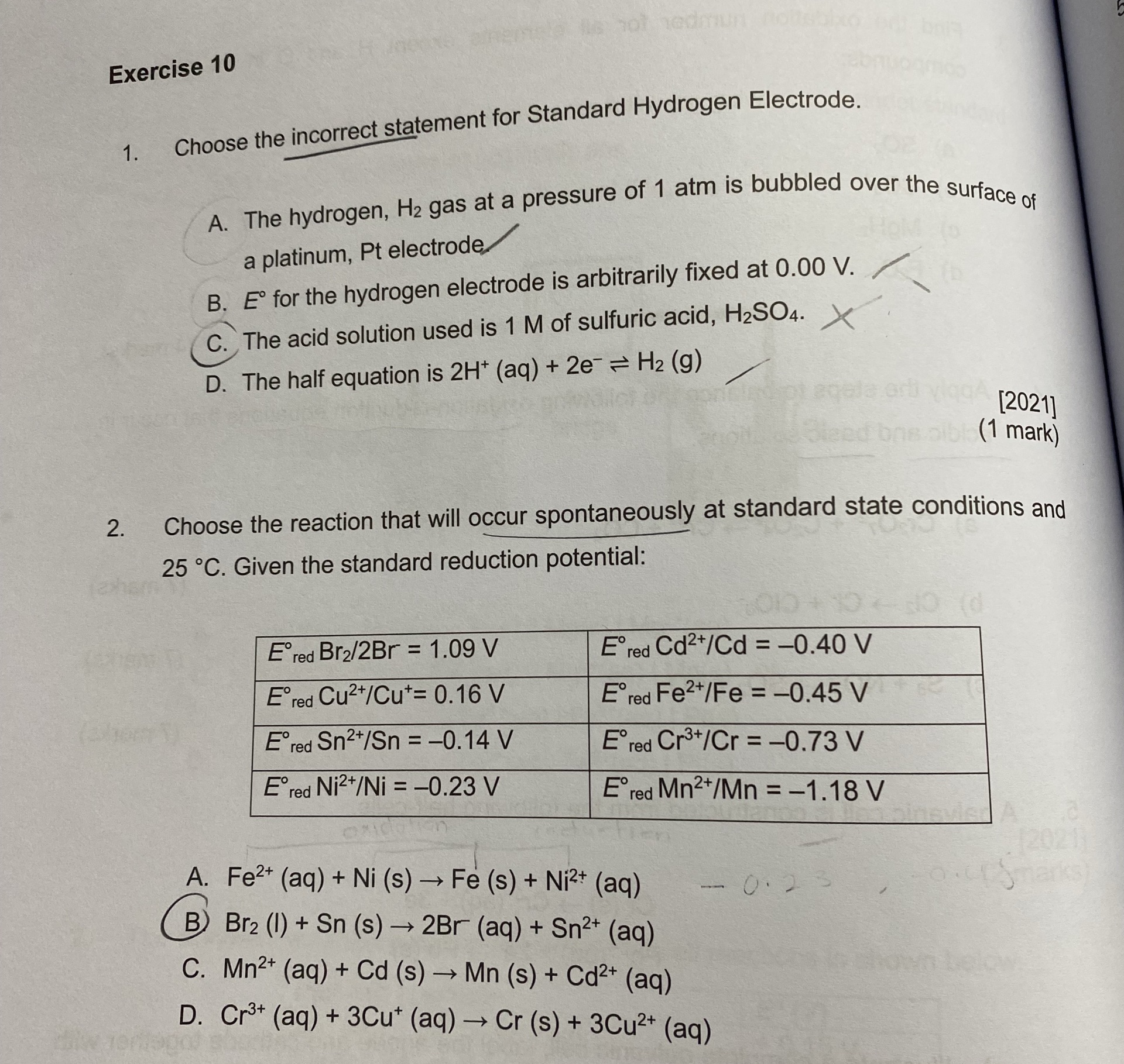 1. Choose the incorrect statement for | StudyX