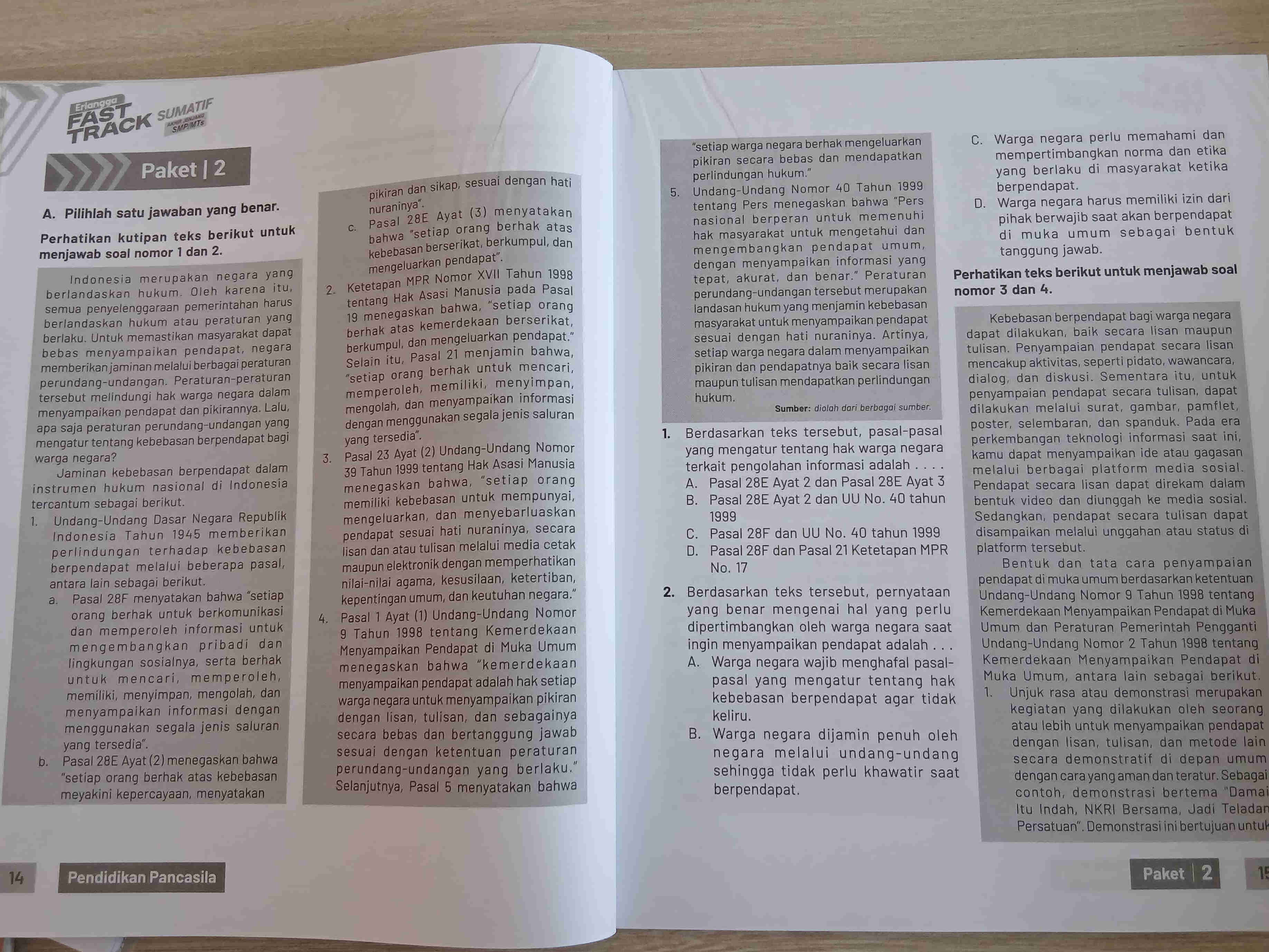 A. Pilihlah satu jawaban yang benar. | StudyX