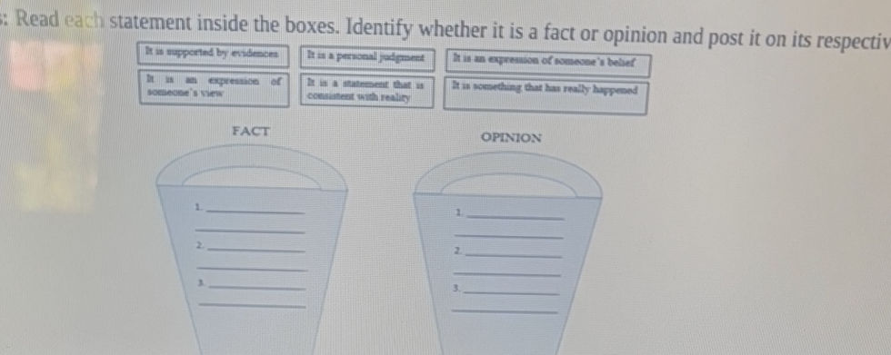 Read each statement inside the boxes. | StudyX