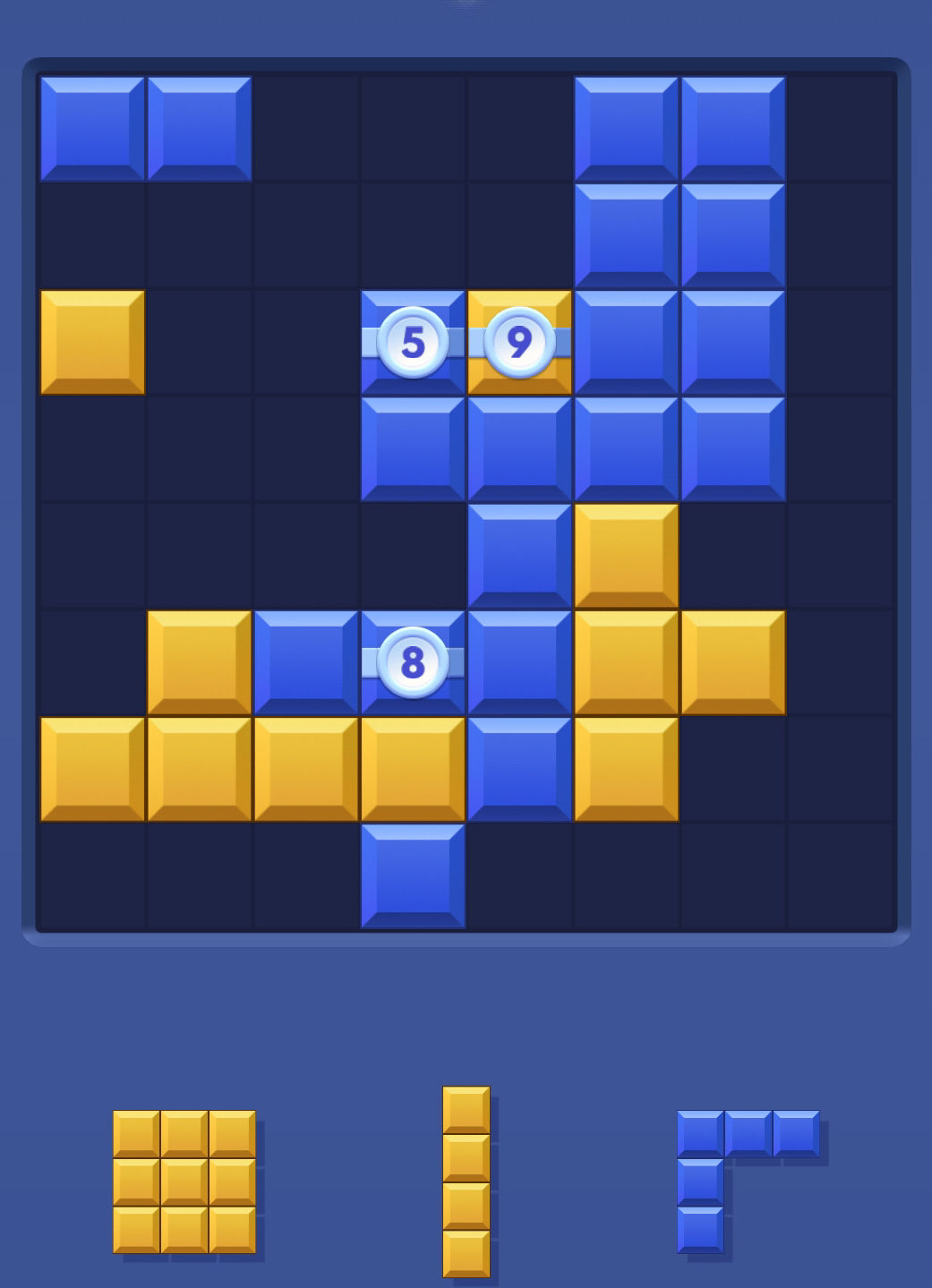 The image shows a puzzle game board with | StudyX