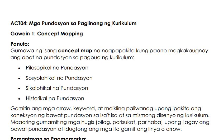 Gumawa ng isang concept map na nagpapakita | StudyX