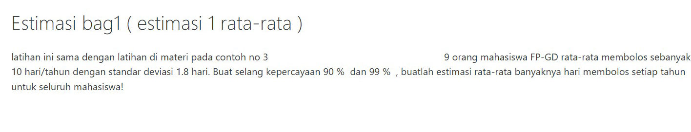 Estimasi bag1 ( estimasi 1 rata-rata) | StudyX