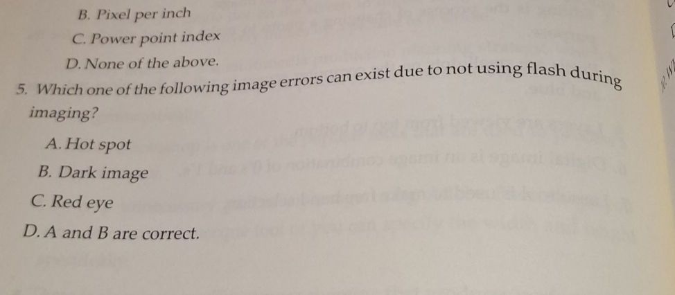 5. Which one of the following image errors | StudyX