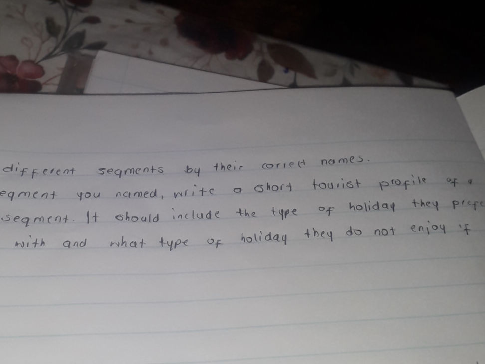 different segments by their correct names. | StudyX