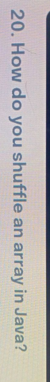 How to shuffle an array in Java | StudyX