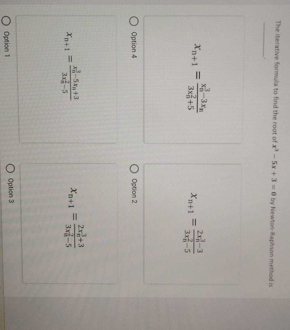 The iterative formula to find the root of | StudyX