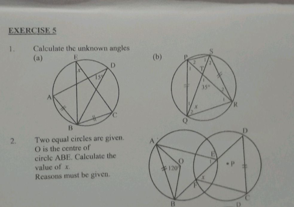 1. Calculate the unknown angles (a) The | StudyX