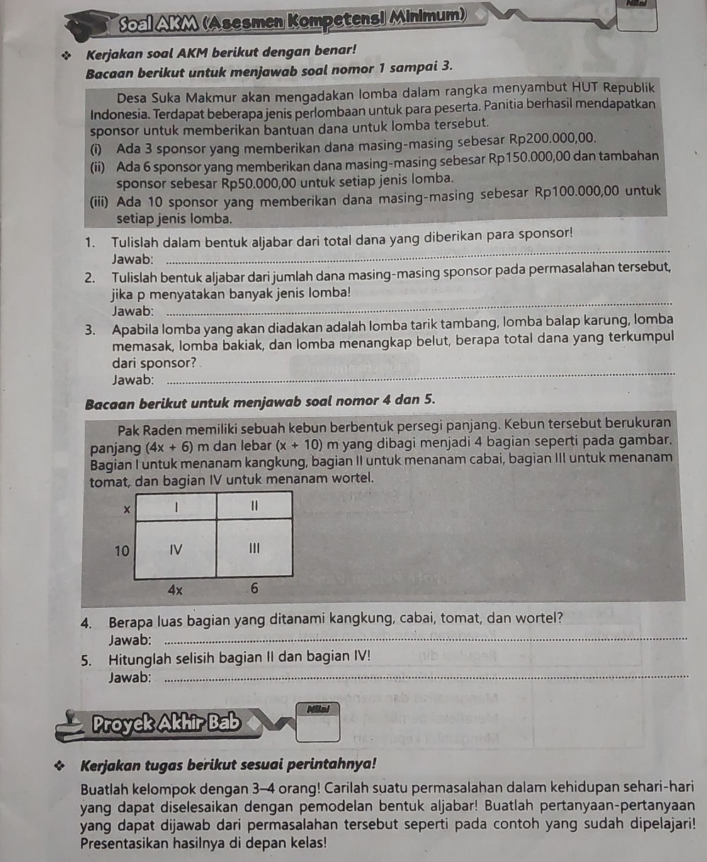 Kerjakan soal AKM berikut dengan benar! | StudyX