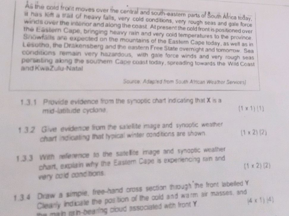 1.3.1 Provide evidence from the synoptic | StudyX