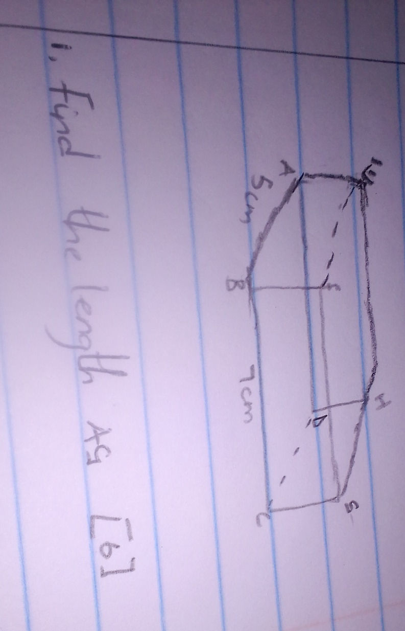 Find the length of AG | StudyX