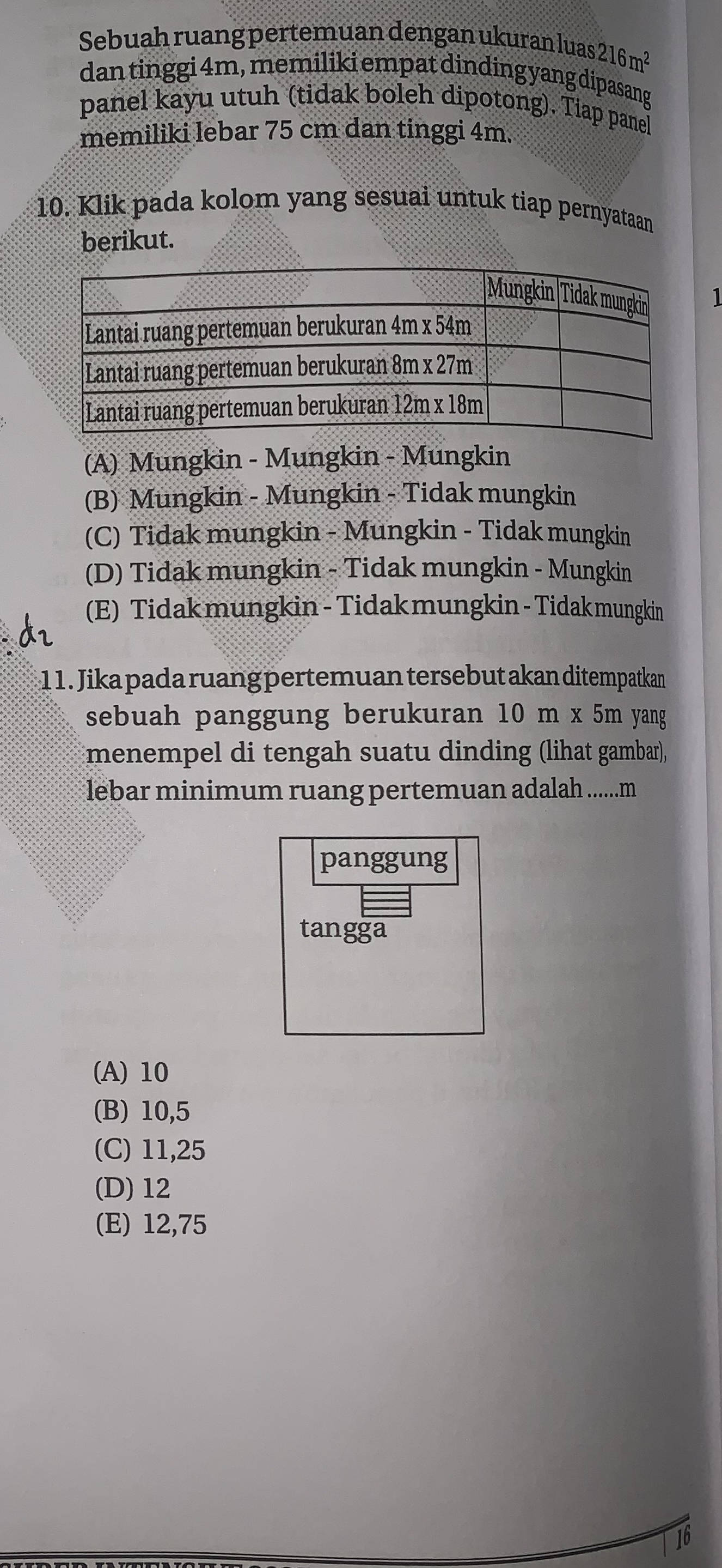 10. Klik pada kolom yang sesuai untuk tiap | StudyX
