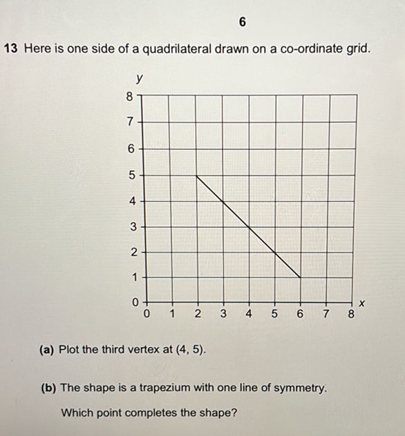 Here is one side of a quadrilateral drawn on | StudyX