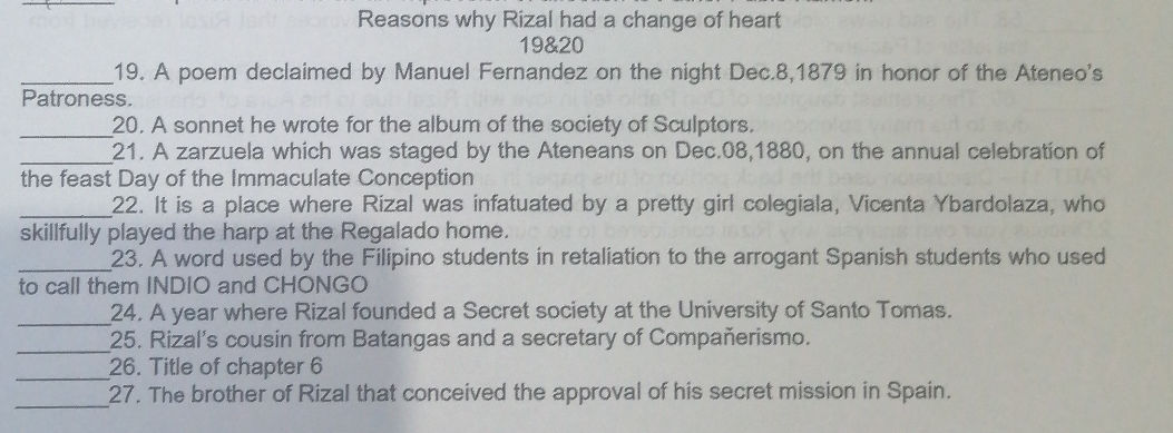 19. A poem declaimed by Manuel Fernandez on | StudyX