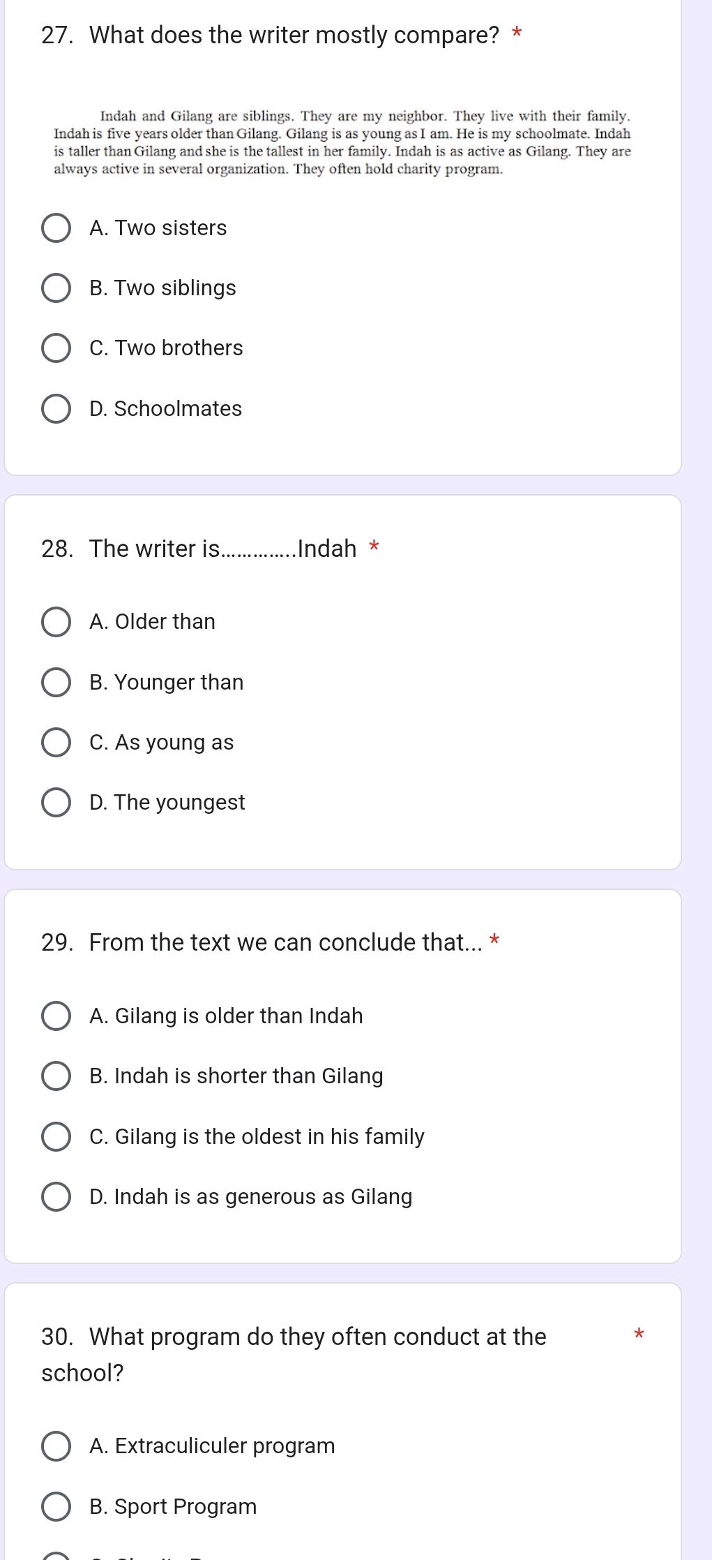 27. What does the writer mostly compare? | StudyX