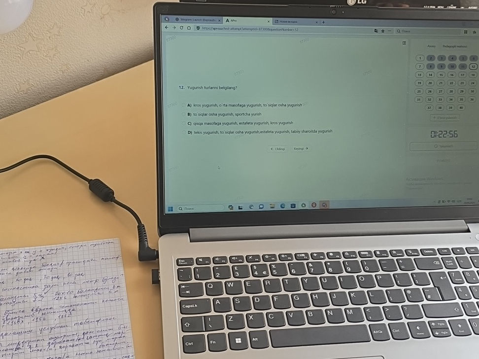 12. Yugurish turlarini belgilang? A) kros | StudyX