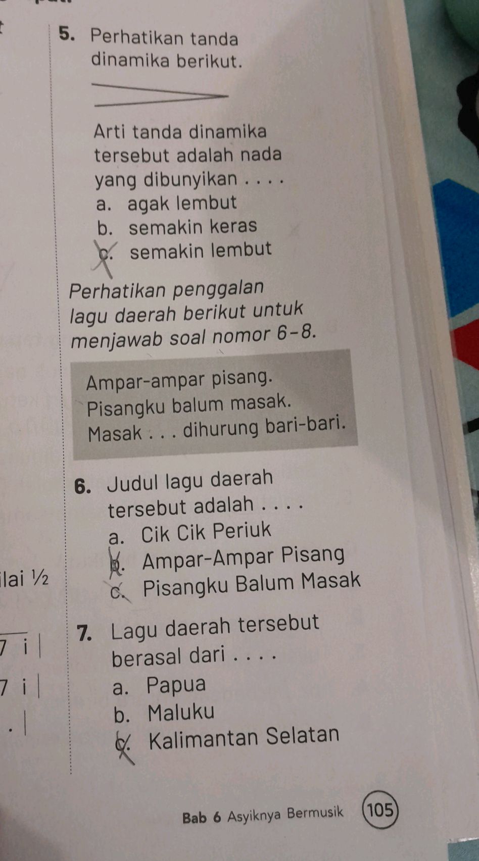 5. Perhatikan tanda dinamika berikut. Arti | StudyX