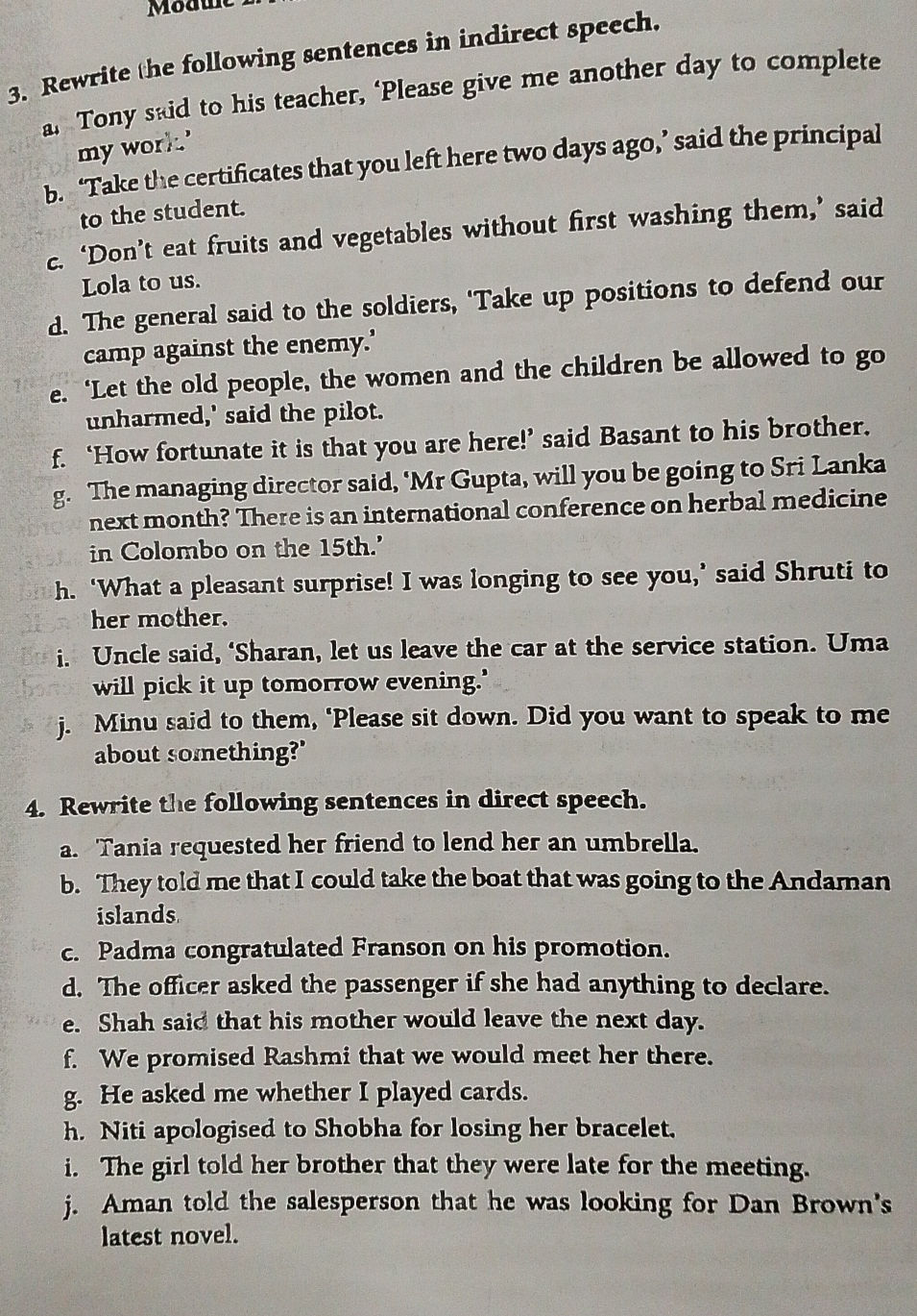 3. Rewrite the following sentences in | StudyX